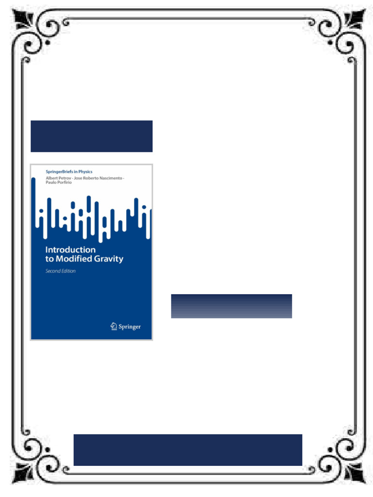 Introduction to Modified Gravity second edition Albert Petrov Jose ...