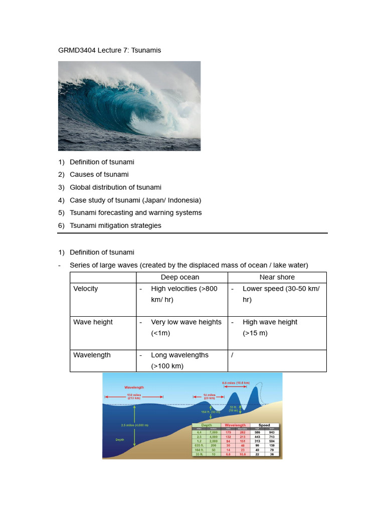 GRMD3404 Natural Hazards and Human Responses Lecture 7 notes | PDF ...