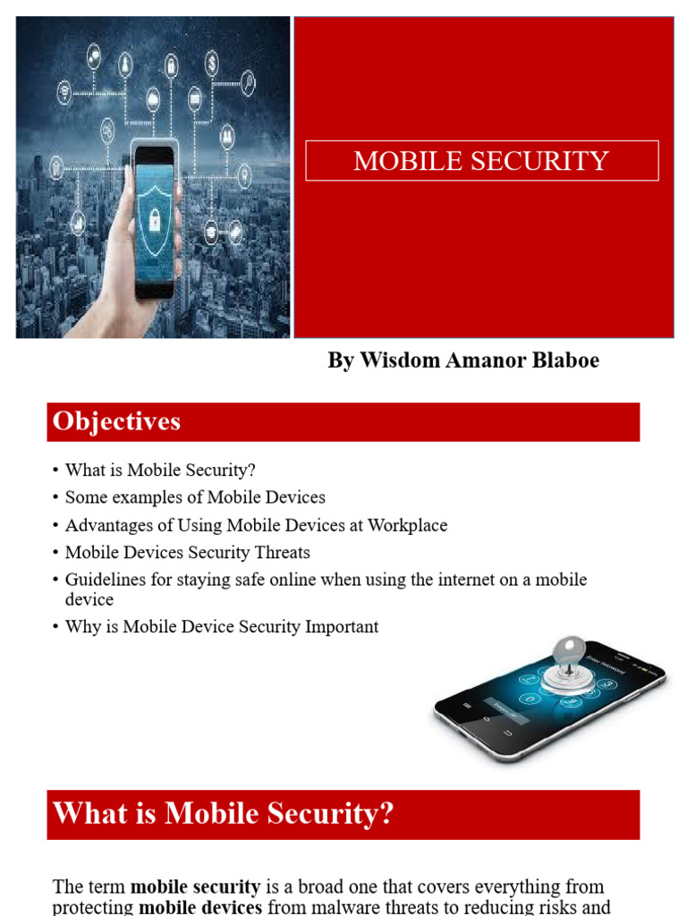 Presentation on Mobile Security1 | PDF | Security | Computer Security
