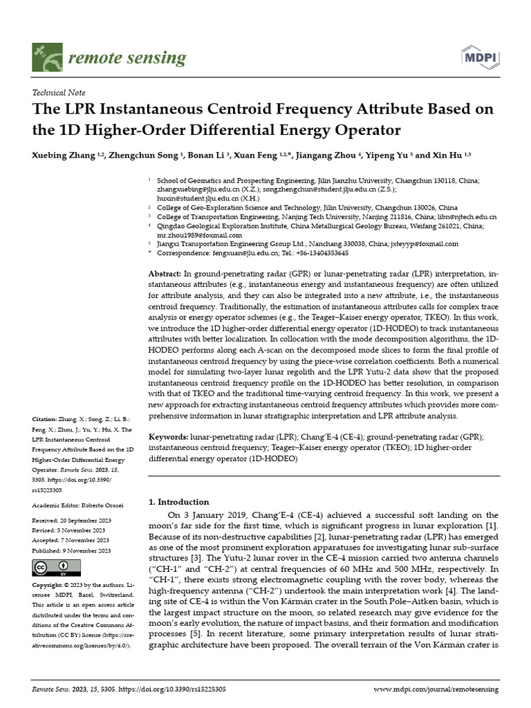 The LPR Instantaneous Centroid Frequency Attribute | PDF | Telecommunications Engineering