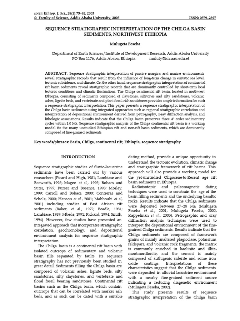 Sequence Stratigraphic Interpretation of the Chilga Basin | PDF ...