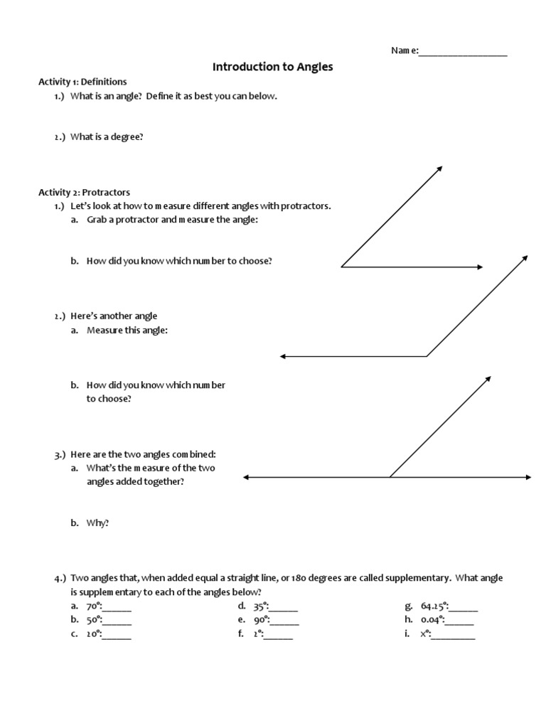 Angle Relationships and Parallel Lines | Angle | Line (Geometry)
