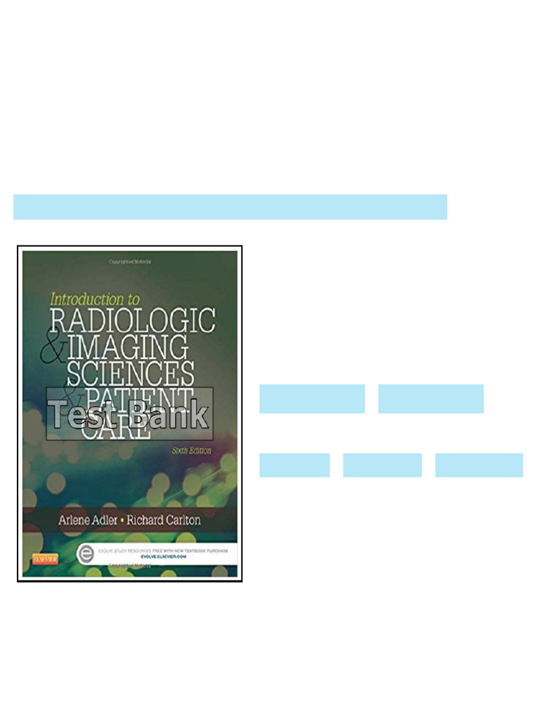 Introduction to Radiologic and Imaging Sciences and Patient Care 6th ...