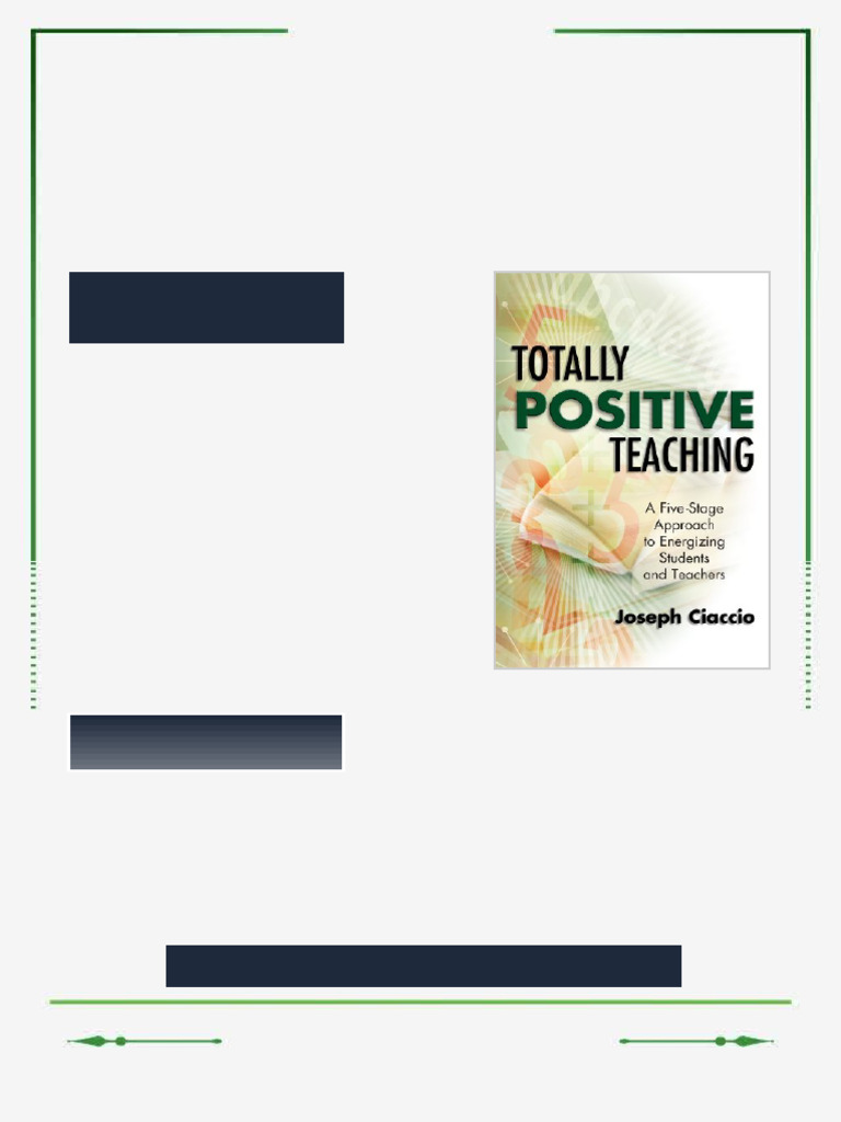 Totally Positive Teaching A Five Stage Approach to Energizing Students ...