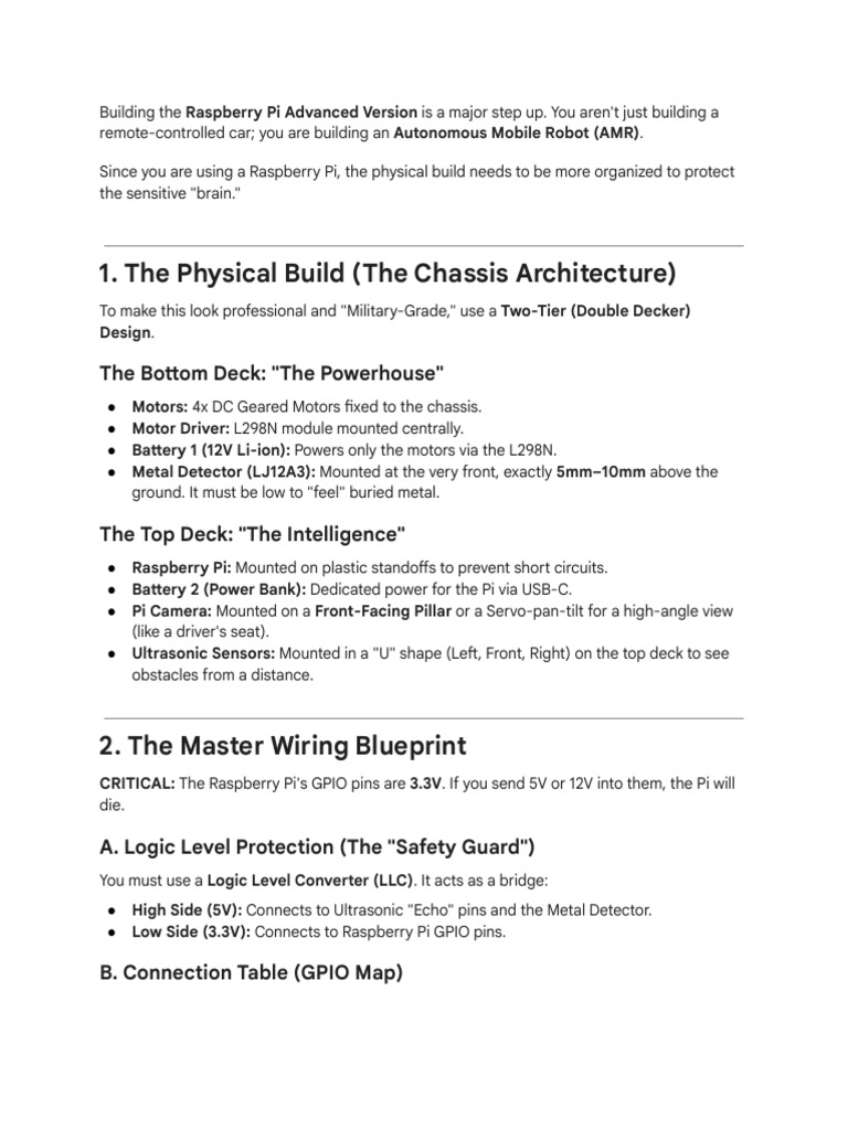 Build an Autonomous Mobile Robot with Raspberry Pi | PDF | Raspberry Pi ...