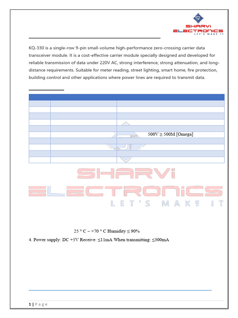 KQ-330 Power Line Carrier Communication Module_copy | PDF | Alternating ...