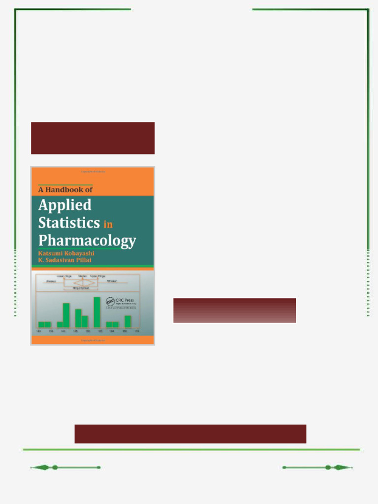 A Handbook of Applied Statistics in Pharmacology 1st Edition Katsumi Kobayashi ebook workbook ...