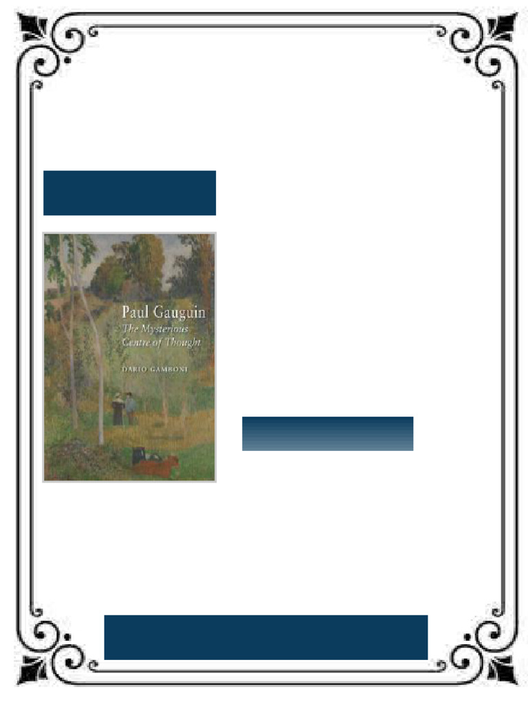 Paul Gauguin The Mysterious Centre of Thought 1st Edition Dario Gamboni ...