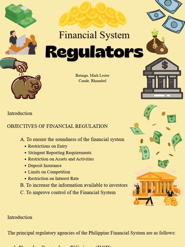 BSP Financial System Regulators | PDF | Banks | Central Banks