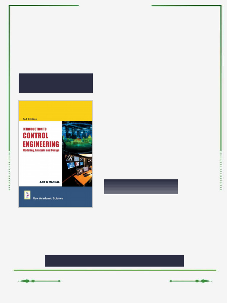 Introduction to control engineering modeling analysis and design Third Edition Mandal eBook ...