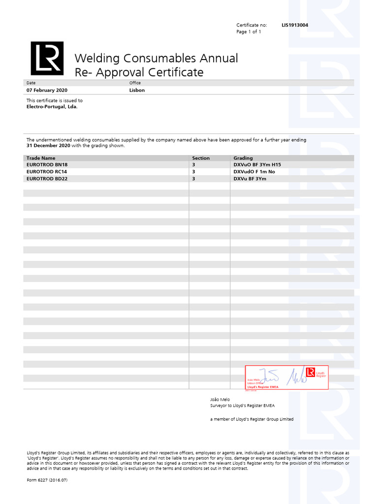 Approval Certificate | PDF