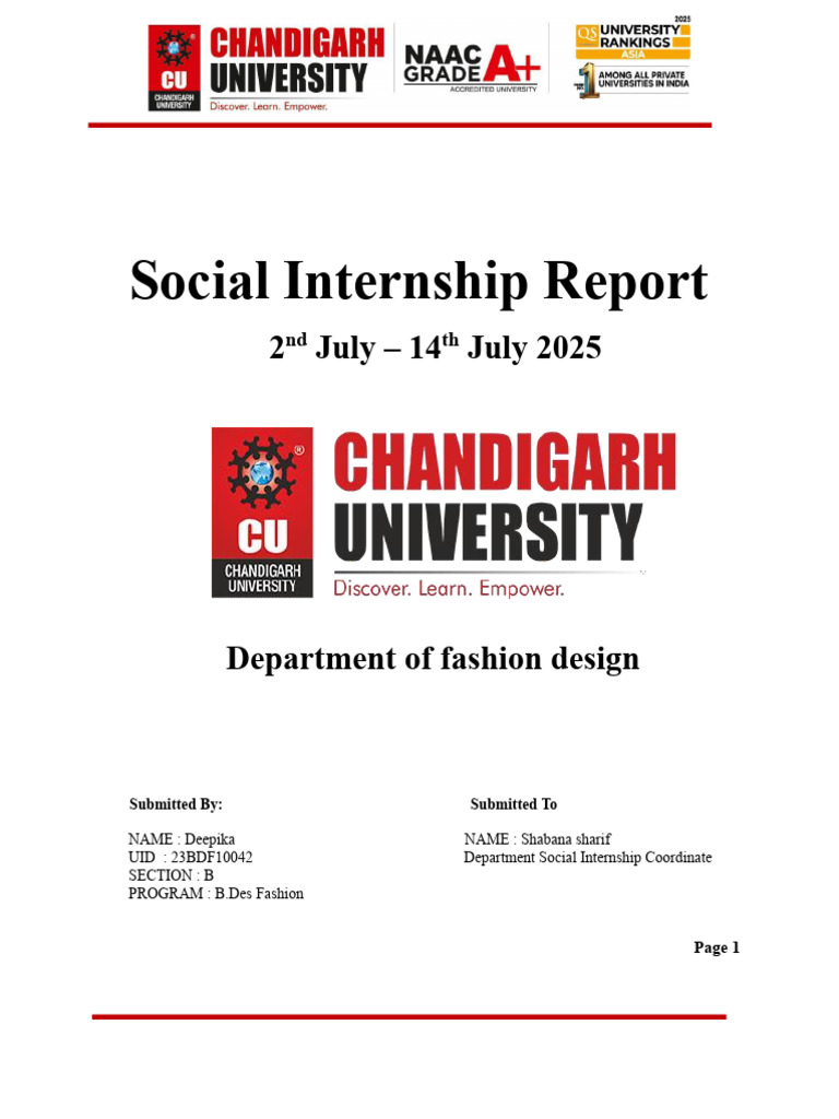 Deepika Report for Social Internship.docx | PDF