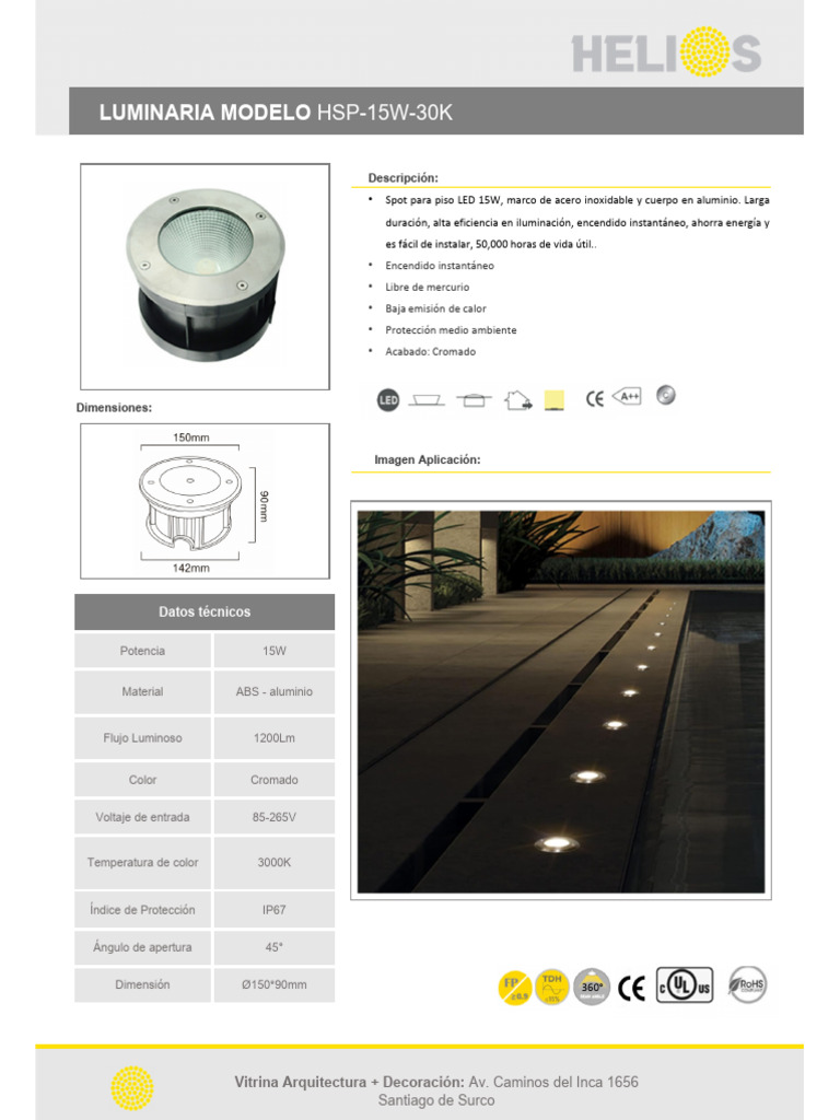 Spot de Piso Hsp-15w-30k (1) | PDF