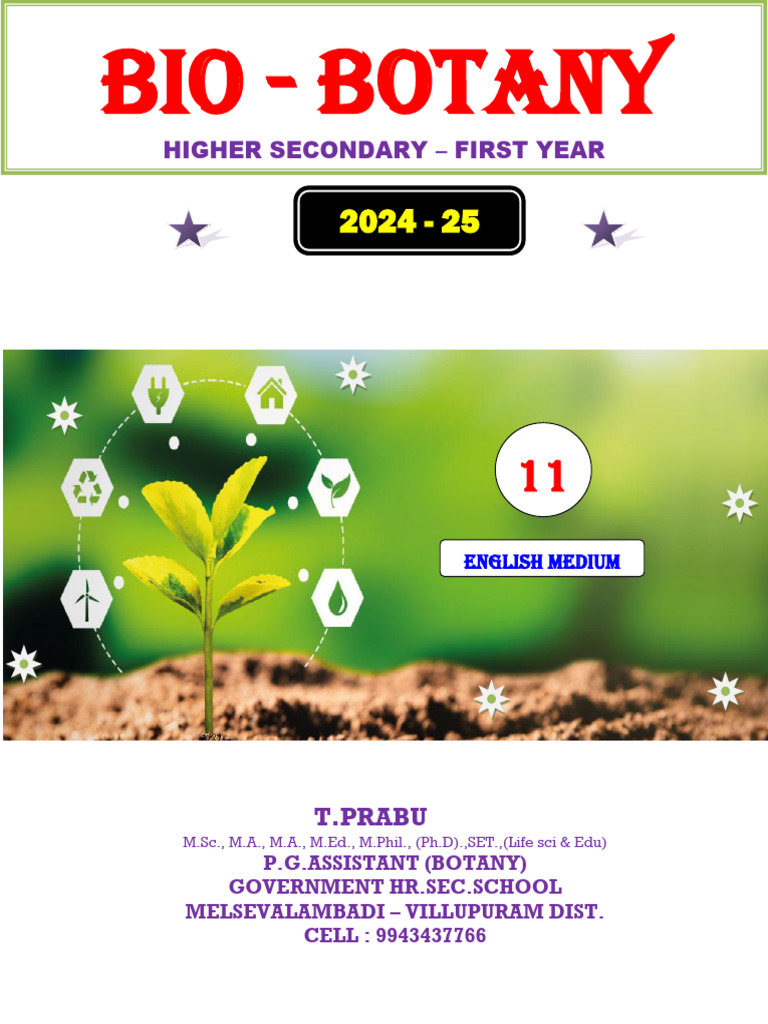 11th_Bio_-_Botany_New_Study_Materials | PDF | Leaf | Bacteria