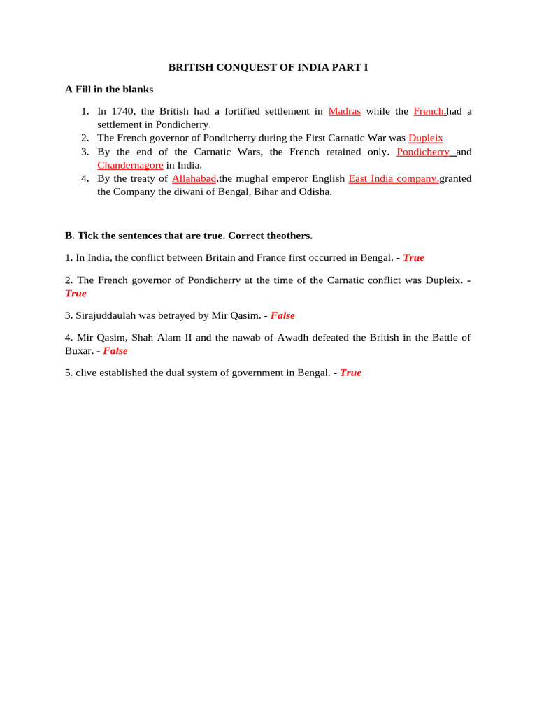 British Conquest of India Overview | PDF