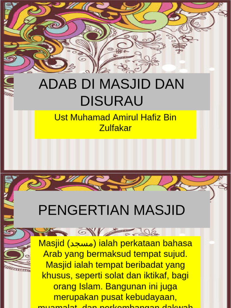 Sahsiah - Adab Masjid | PDF