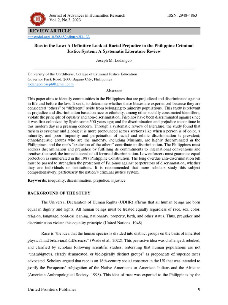 Bias in the Law a Definitive Look at Rac | PDF | Discrimination ...