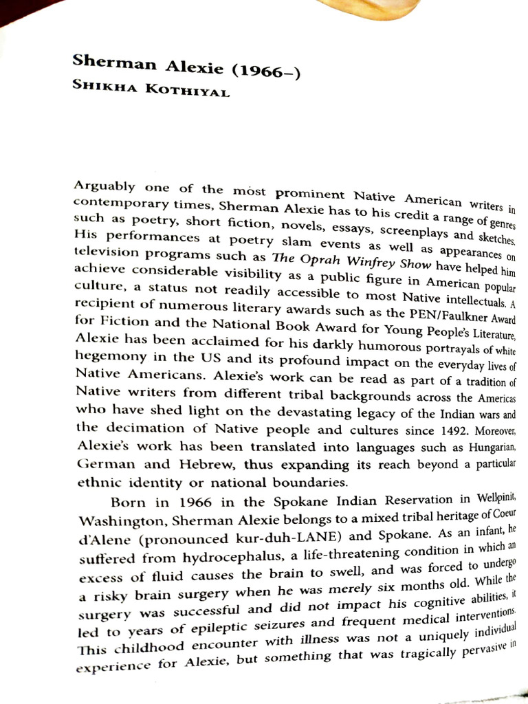 Sherman Alexie's Crow Testament and Evolution | PDF