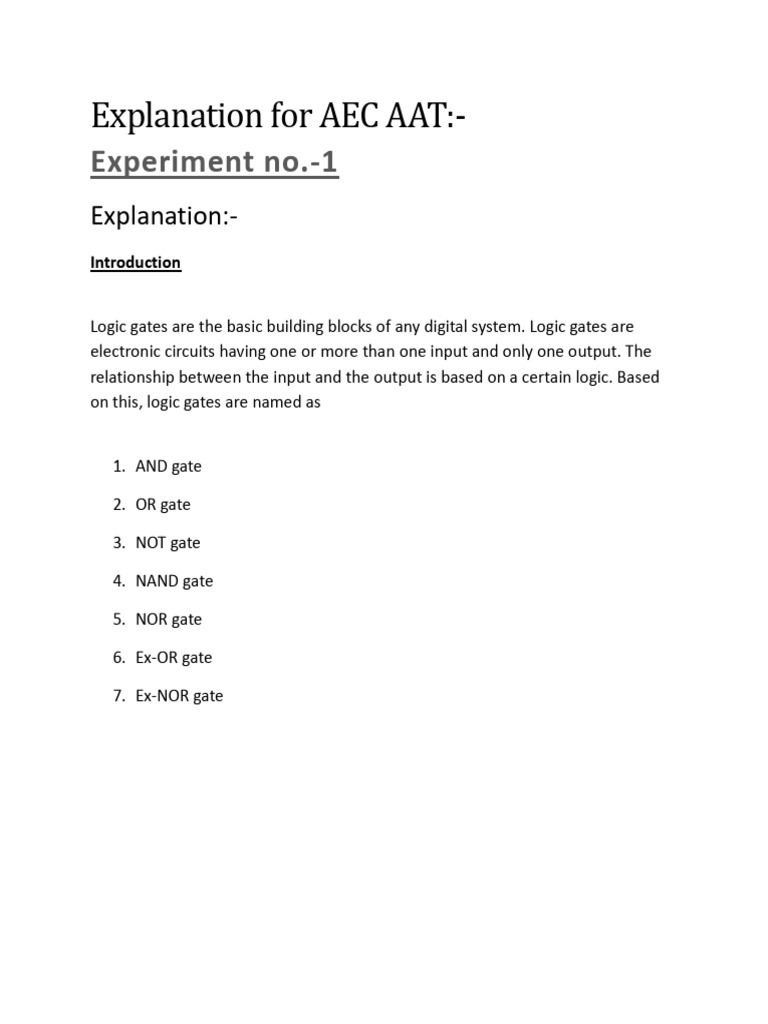 Logic Gates and Adders Explained | PDF | Logic Gate | Electrical ...
