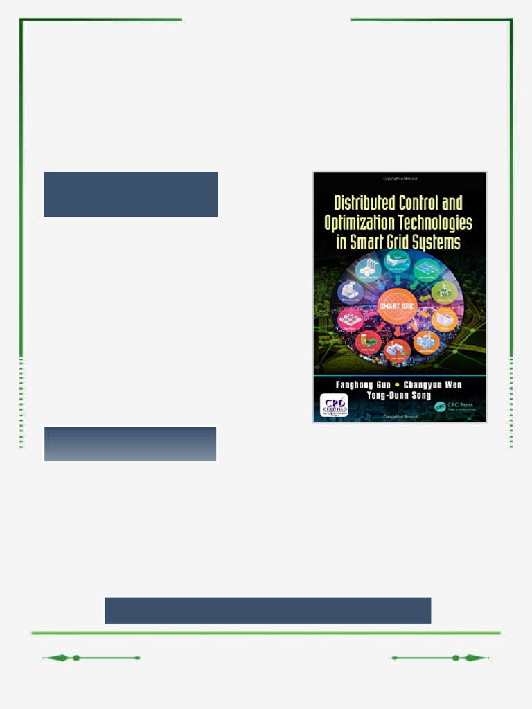 Distributed Control and Optimization Technologies in Smart Grid Systems First Edition Fanghong ...