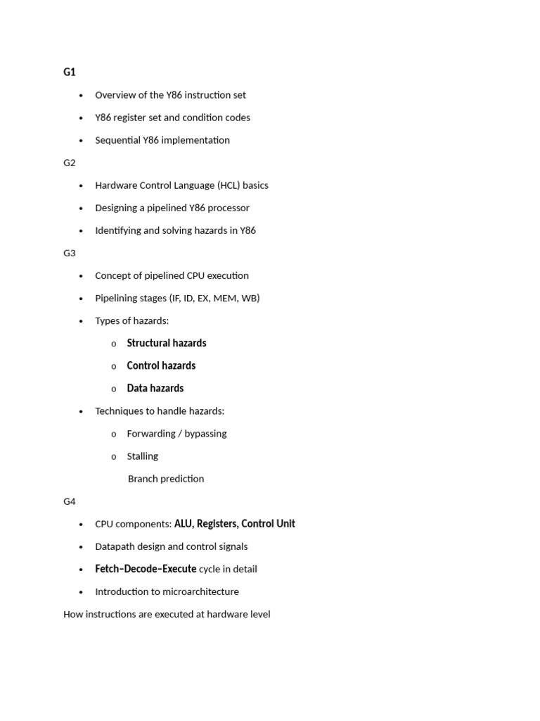 Y86 Instruction Set and Pipelining Guide | PDF