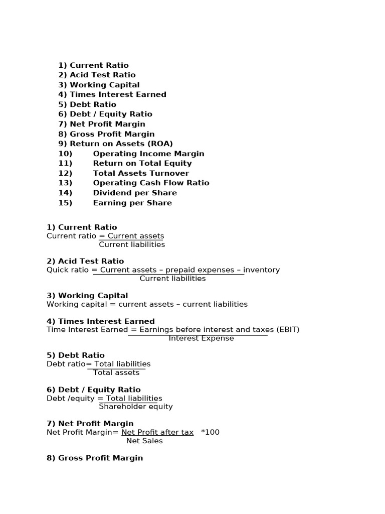 Key Financial Ratios Explained | PDF