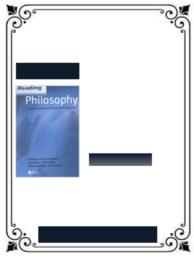 Reading Philosophy Selected Texts with a Method for Beginners 1st ...