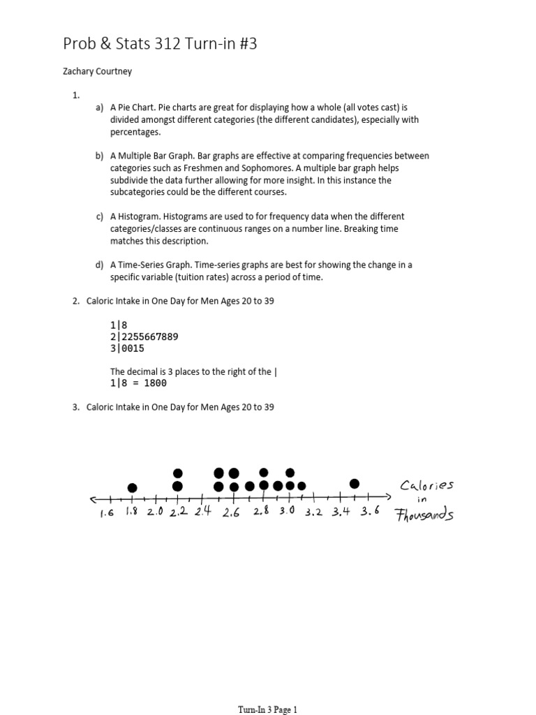 Prob&Stats Turn-In#3 Zachary Courtney | PDF