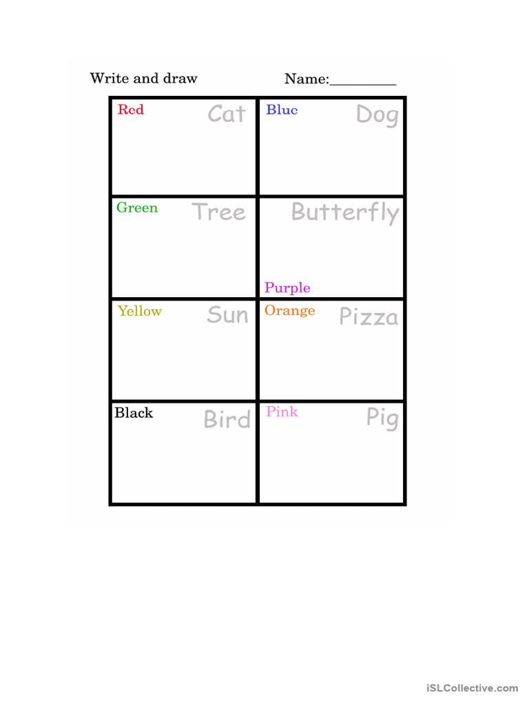 Write and Draw - Colors | PDF