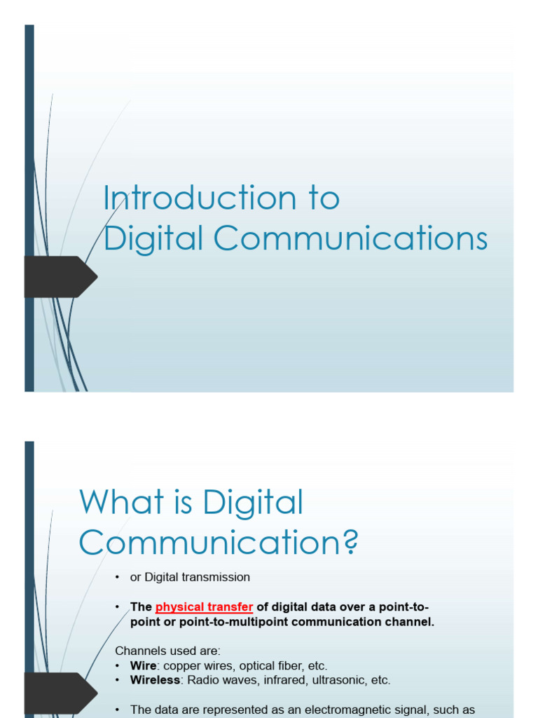 M01 Introduction | PDF | Digital Signal | Computer Network