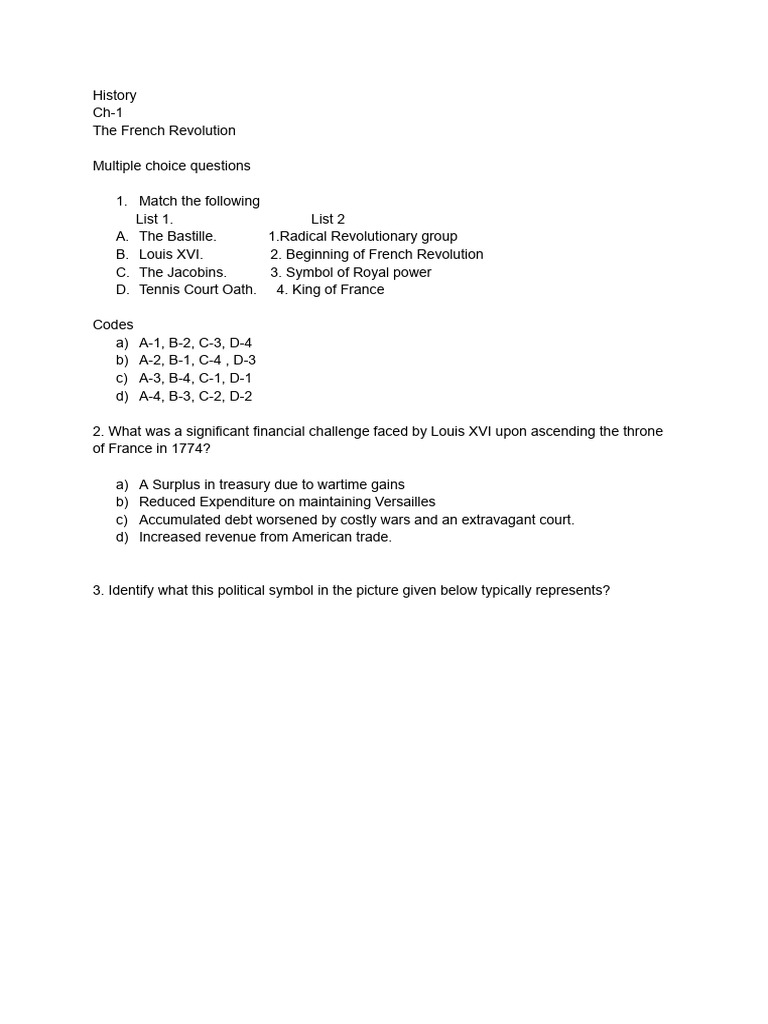 French Revolution Quiz and Analysis | PDF | French Revolution | France
