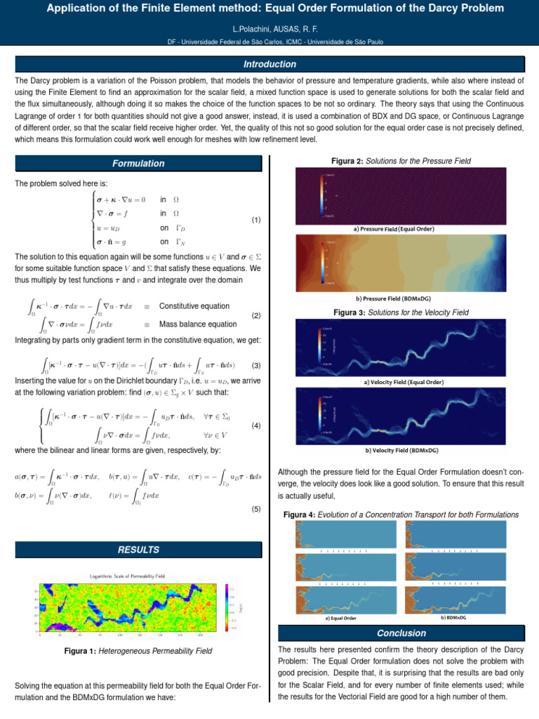 Meu Poster | PDF | Field (Mathematics) | Finite Element Method