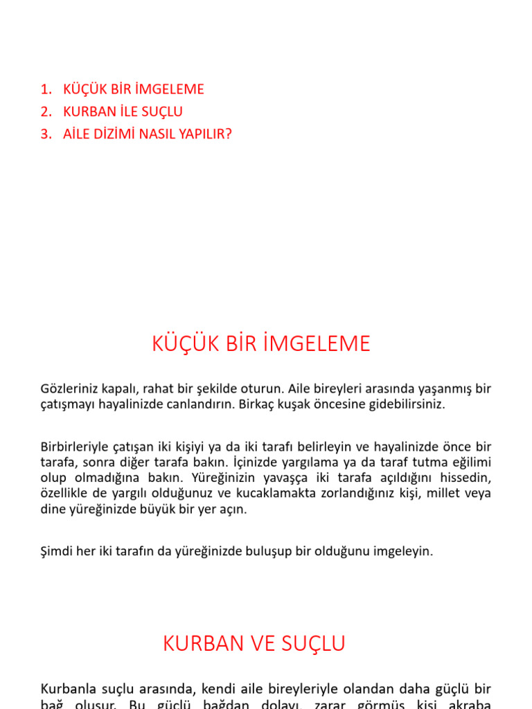 Ai̇le Di̇zi̇mi̇ Nasil Yapilir | PDF