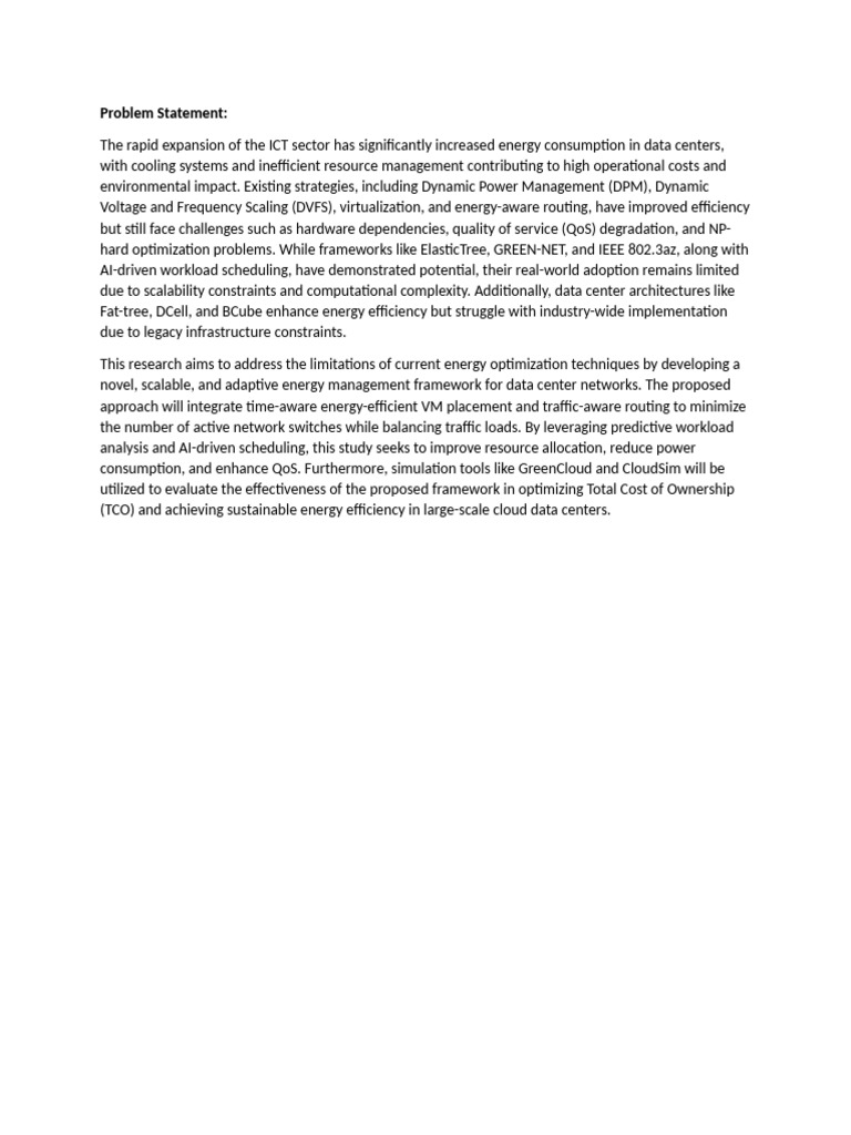 Problem Statement - Research | PDF