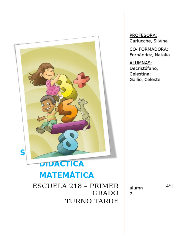 MATEMATICA- 1° GRADO | PDF
