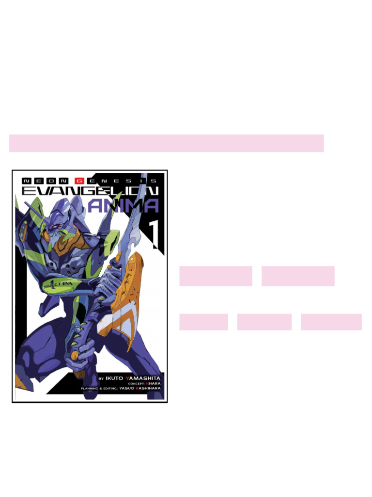 Neon Genesis Evangelion Anima Vol 1 Ikuto Yameshita Yameshita ebook ...