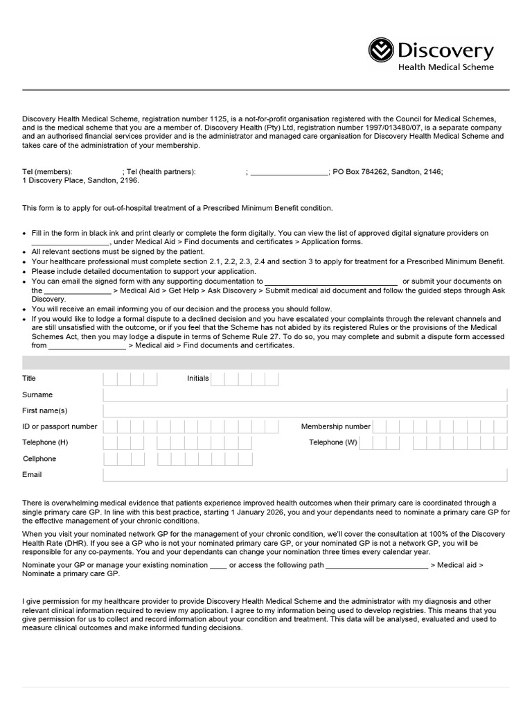 application-for-out-of-hospital-management-of-a-pmb-condition-2 | PDF ...