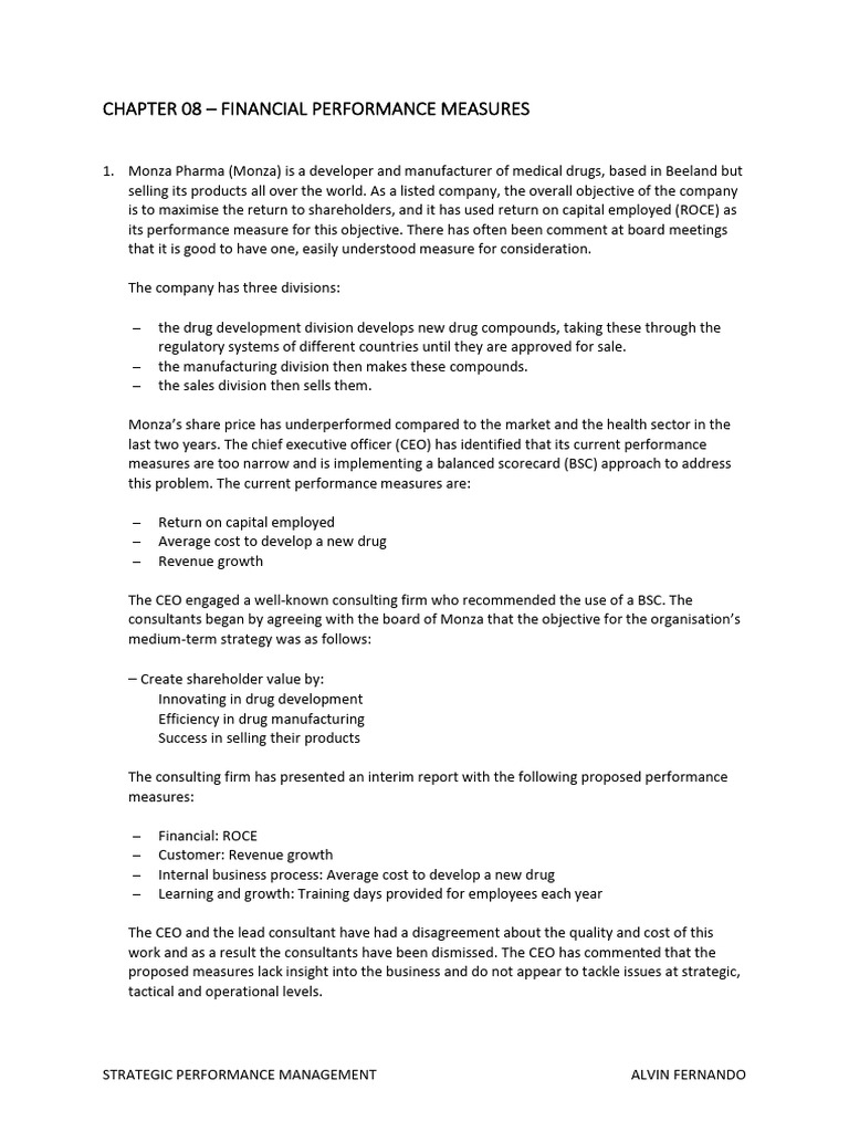 Financial Performance Measures (2) | PDF | Restaurants | Salary