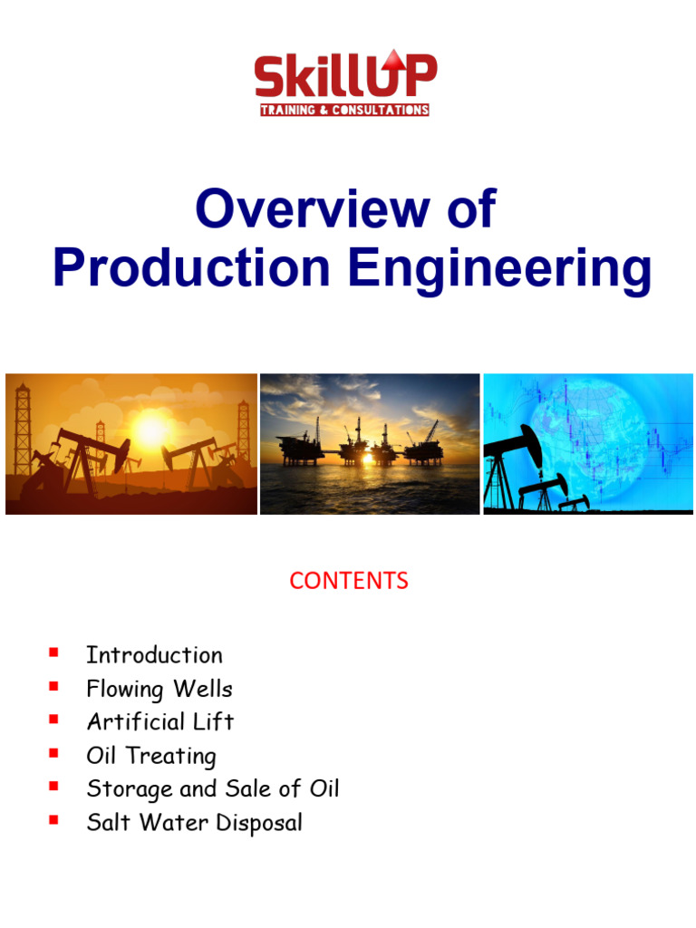 Production Engineering Essentials | PDF | Oil Well | Pump