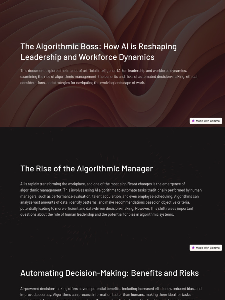 AI's Impact on Leadership Dynamics | PDF | Artificial Intelligence ...