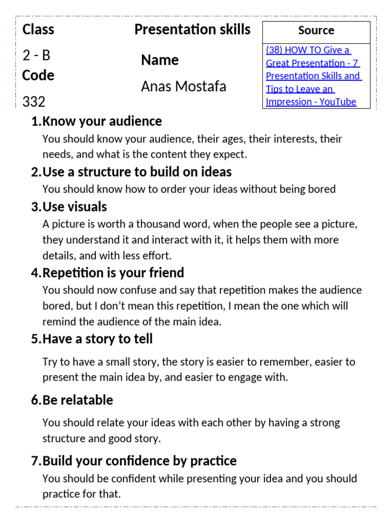 7 Essential Tips for Effective Presentations | PDF