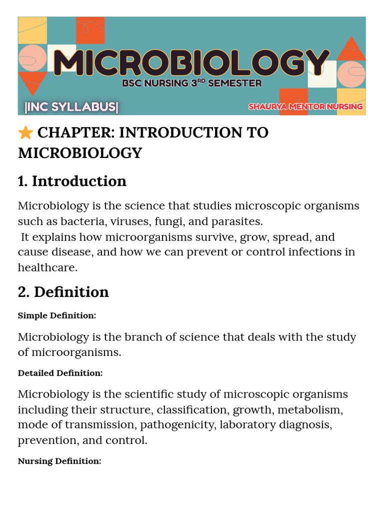microbiology chapter 1_20251126_222352_0000 | PDF | Microbiology | Infection