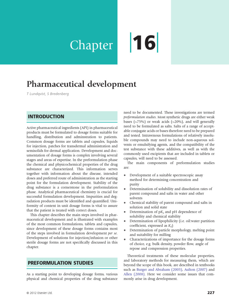 16. Pharmaceutical development | PDF | Liposome | Pharmaceutical Formulation