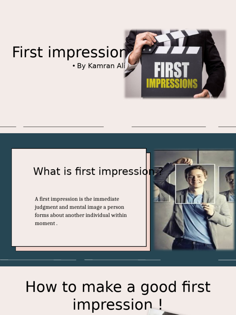 Mastering First Impressions: Key Insights | PDF | Body Language ...