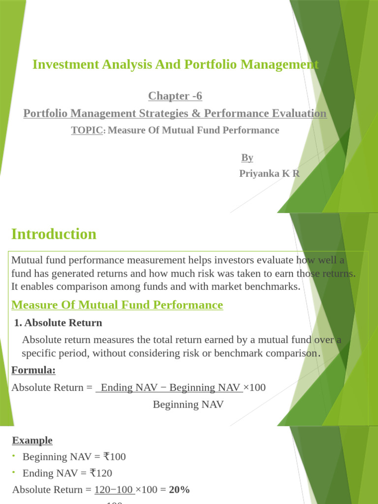 IAPM PPT ( PRIYANKA ) | PDF | Sharpe Ratio | Beta (Finance)