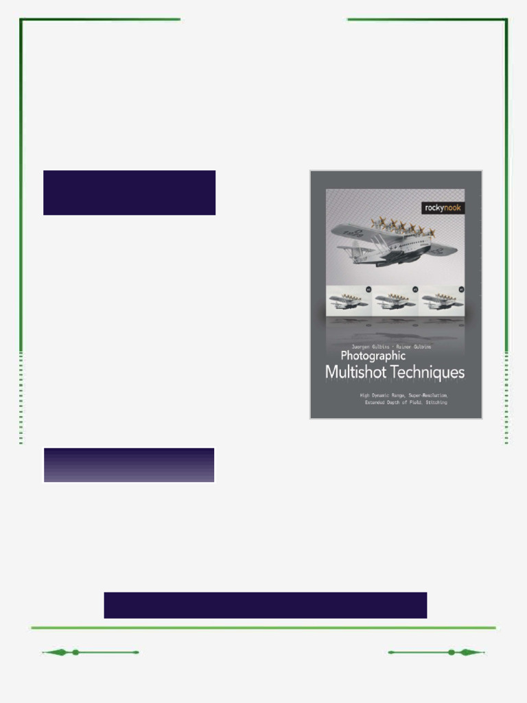 Photographic multishot techniques high dynamic range super resolution extended depth of field ...