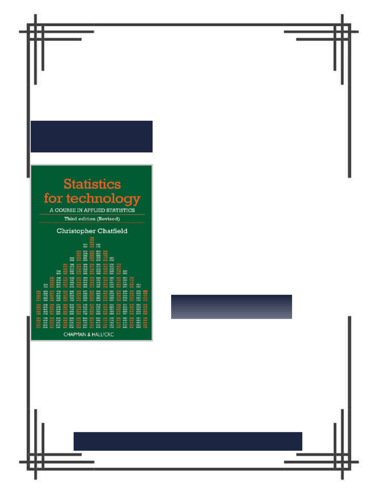 Statistics for Technology A Course in Applied Statistics Third Edition Chatfield eBook compact ...