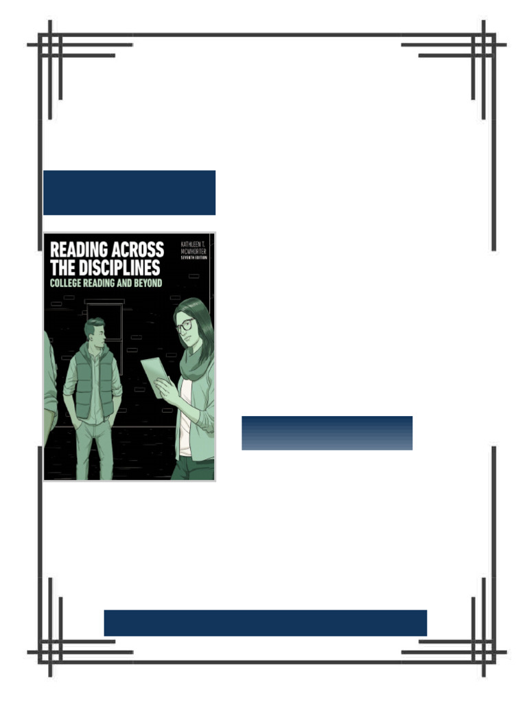 McWhorter K Reading Across the Disciplines 7ed 2018 7th Edition ...