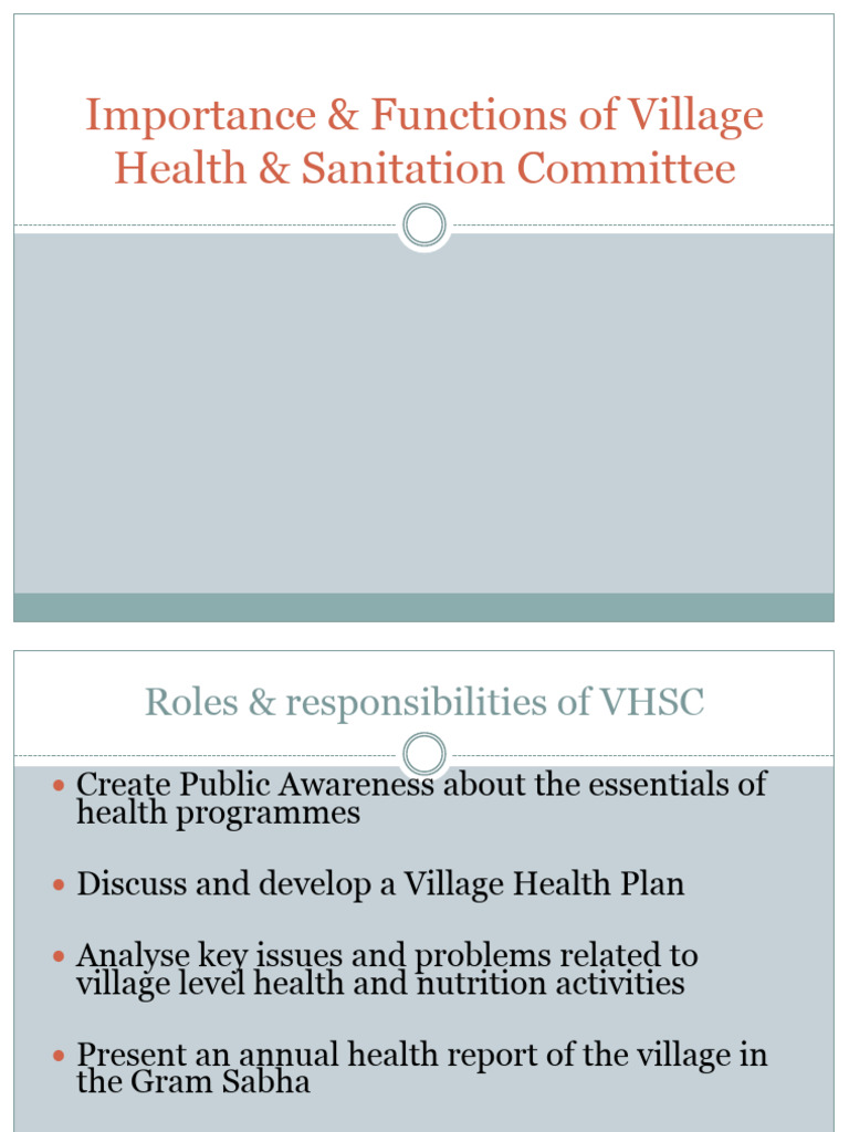 Roles of Village Health Committees | PDF