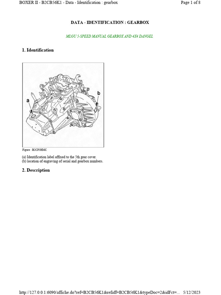 Boxer Gearbox | PDF | Manual Transmission | Gear